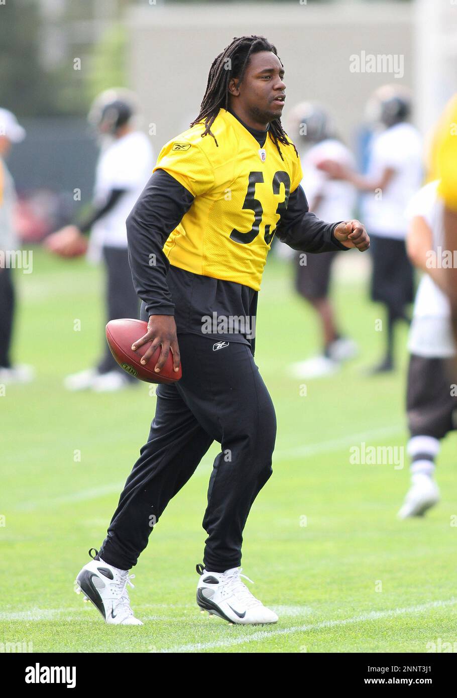 May 01 2010: Steelers LB Johnny Williams (53) during drills at the ...