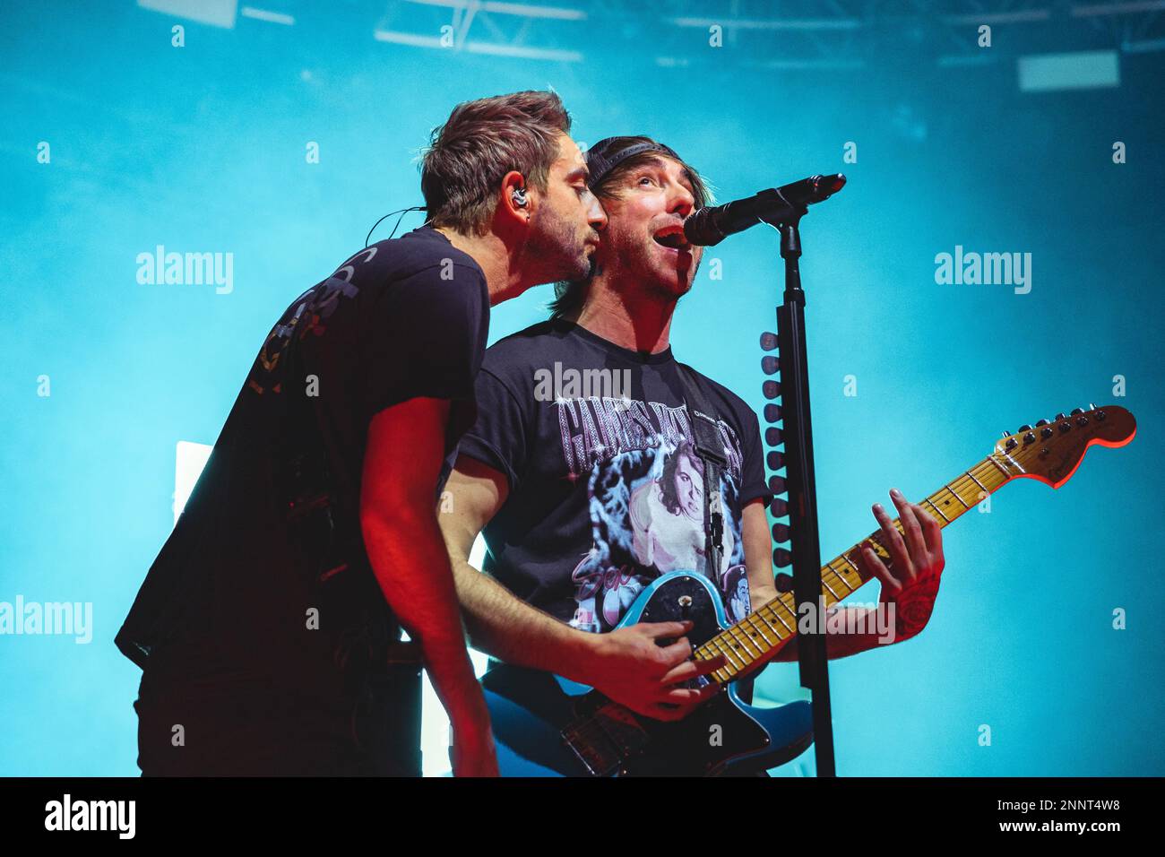 Milan, Italy, 25st Feb 2023. American pop punk band All Time Low ...