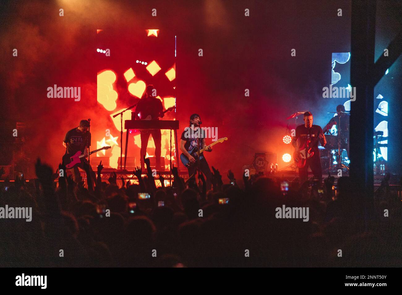 Milan, Italy, 25st Feb 2023. American pop punk band All Time Low ...