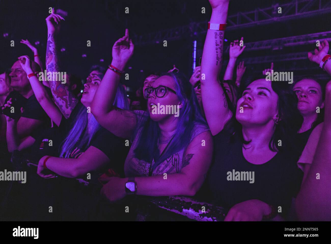 Milan, Italy, 25st Feb 2023. American pop punk band All Time Low ...