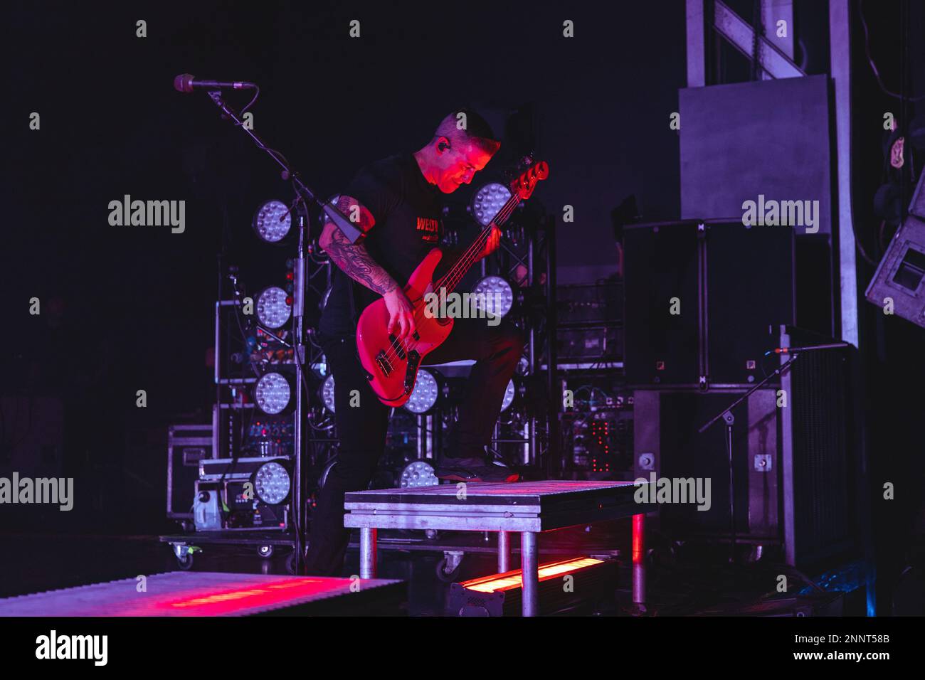 Milan, Italy, 25st Feb 2023. American pop punk band All Time Low ...