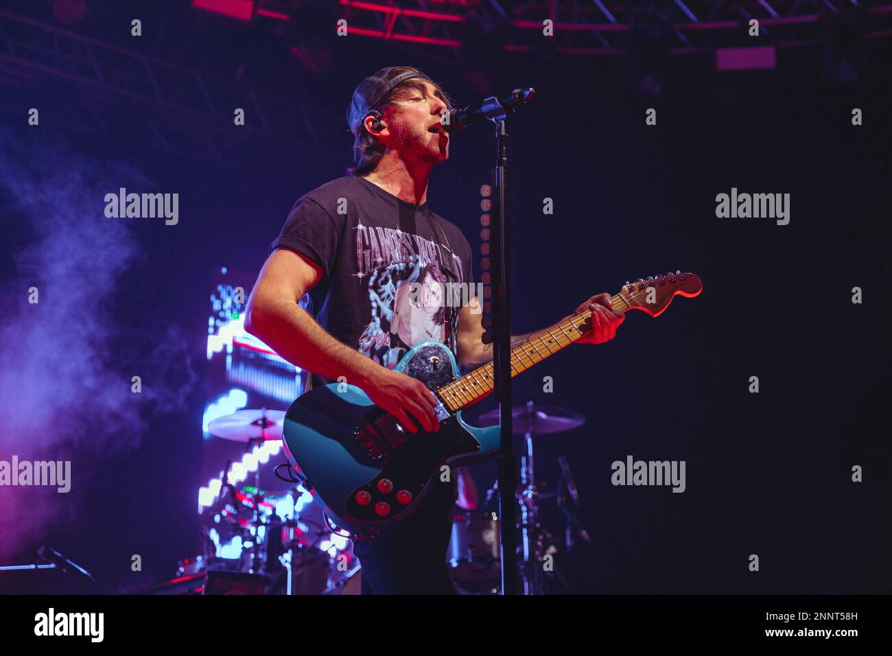 Milan, Italy, 25st Feb 2023. American pop punk band All Time Low ...