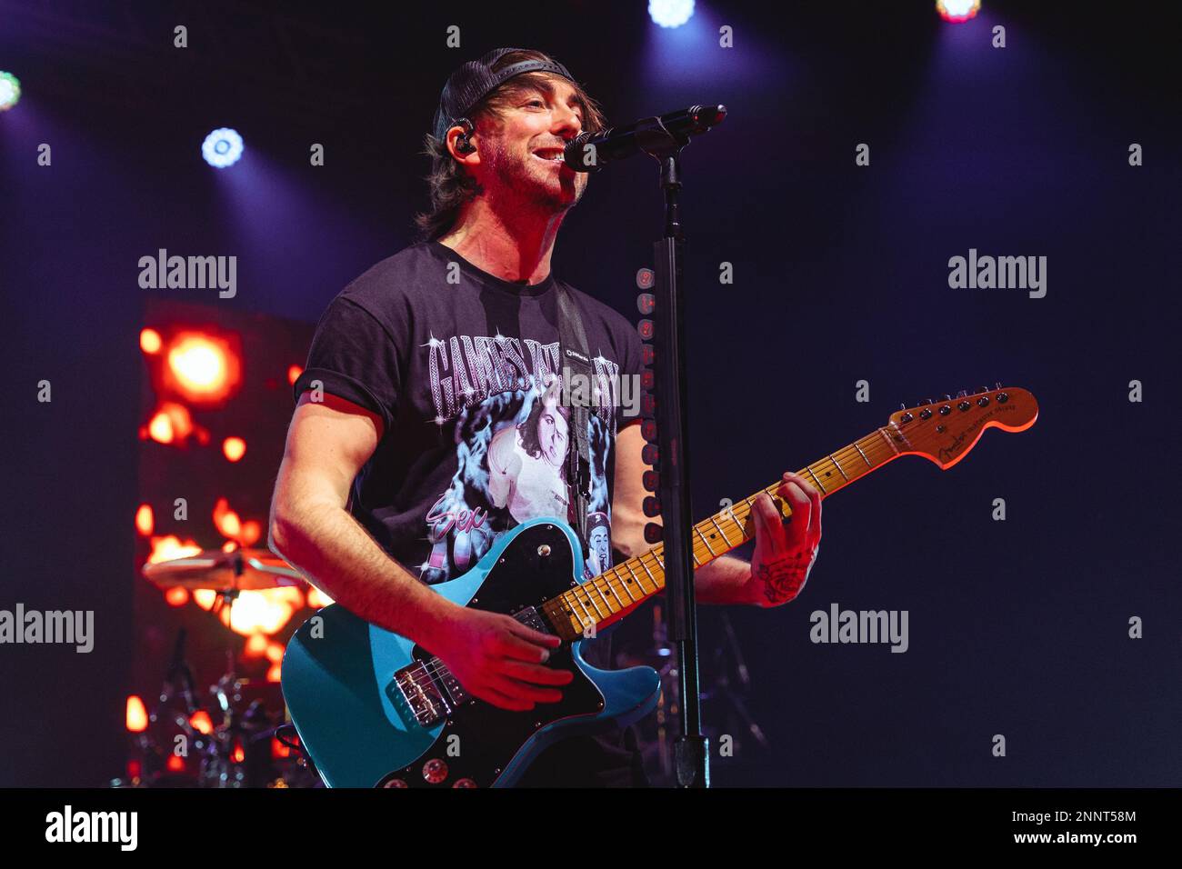 Milan, Italy, 25st Feb 2023. American pop punk band All Time Low ...