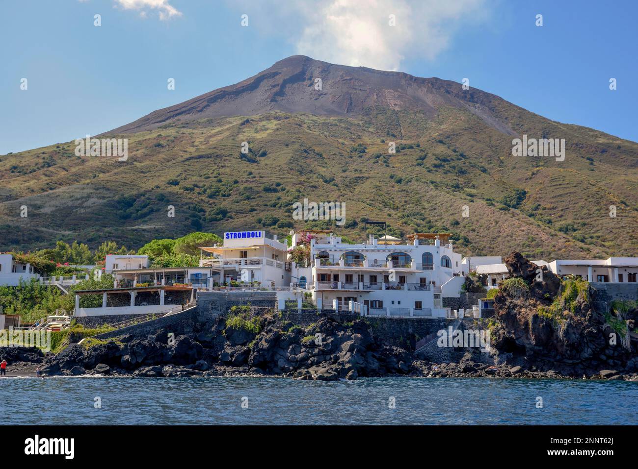 Hotel by the sea, Stromboli, Stromboli Island, Lipari Islands, Italy ...