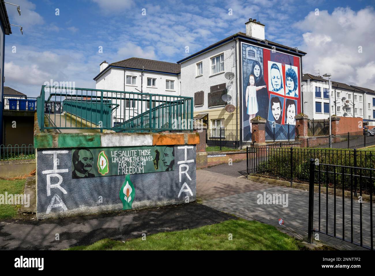 Murals, political murals from the time of the resistance of the IRA ...