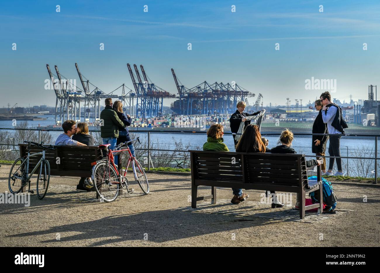 Altona Balcony viewing platform, Altona, Hamburg, Germany Stock Photo ...