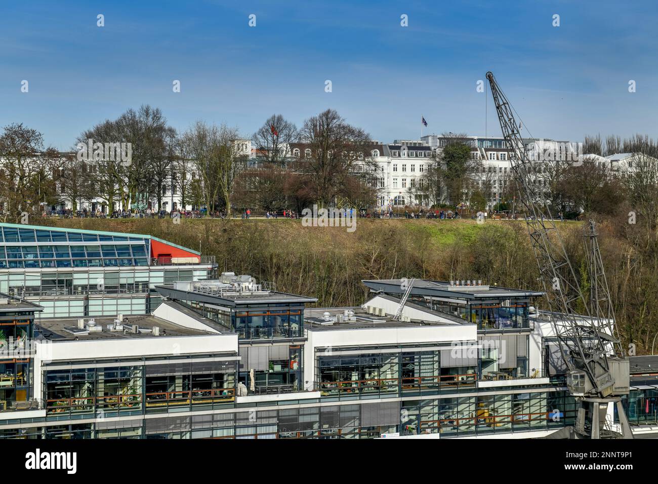 Altona Balcony viewing platform, Altona, Hamburg, Germany Stock Photo ...