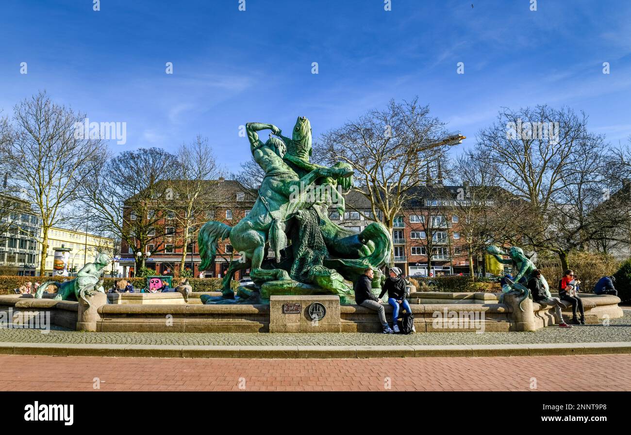 Stuhlmannbrunnen, Platz der Republik, Altona, Hamburg, Germany Stock ...
