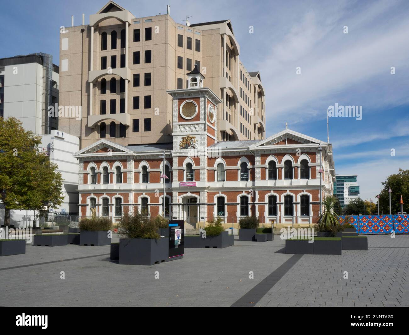 Facade of Colonial administration building, Christchurch, South Island ...