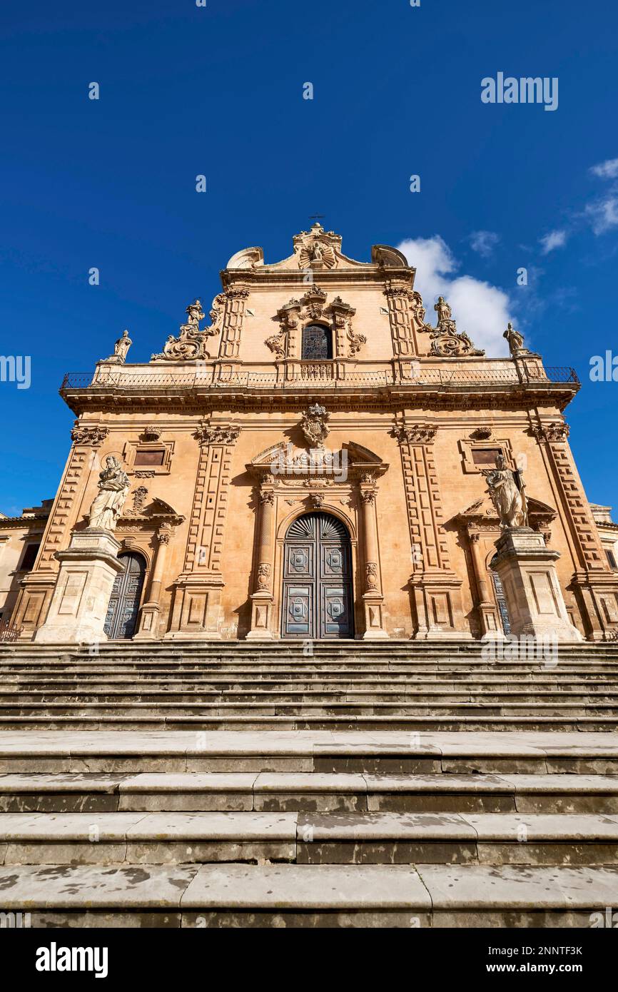 Chiesa di San Pietro Church. Modica Sicily Italy Stock Photo - Alamy