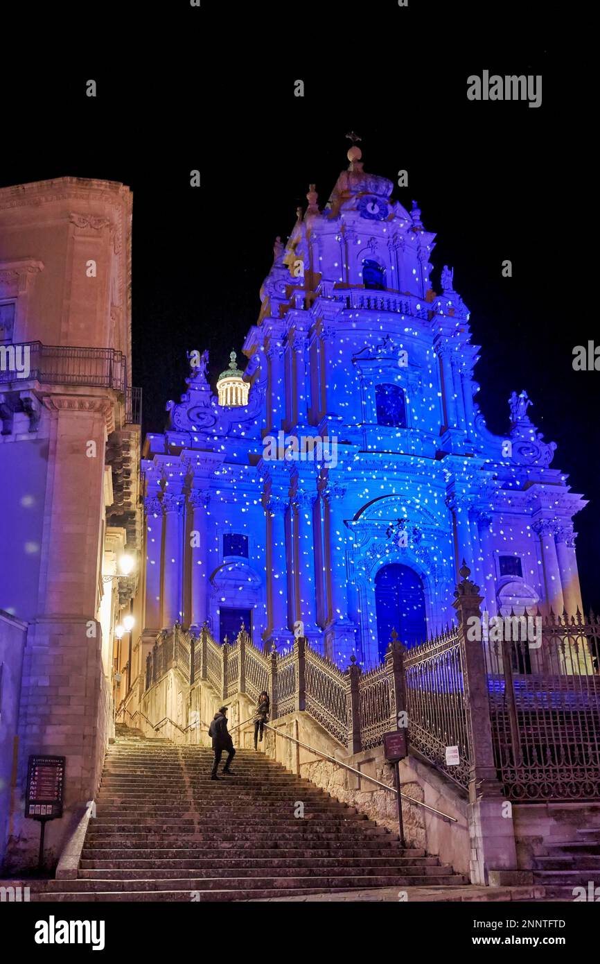 Duomo of San Giorgio (Dome of St. George) Cathedral in Modica Sicily ...
