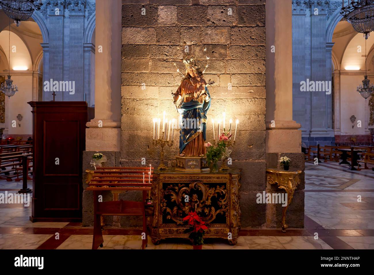 Metropolitan Cathedral of Saint Agatha Duomo Catania Sicily Italy. The ...