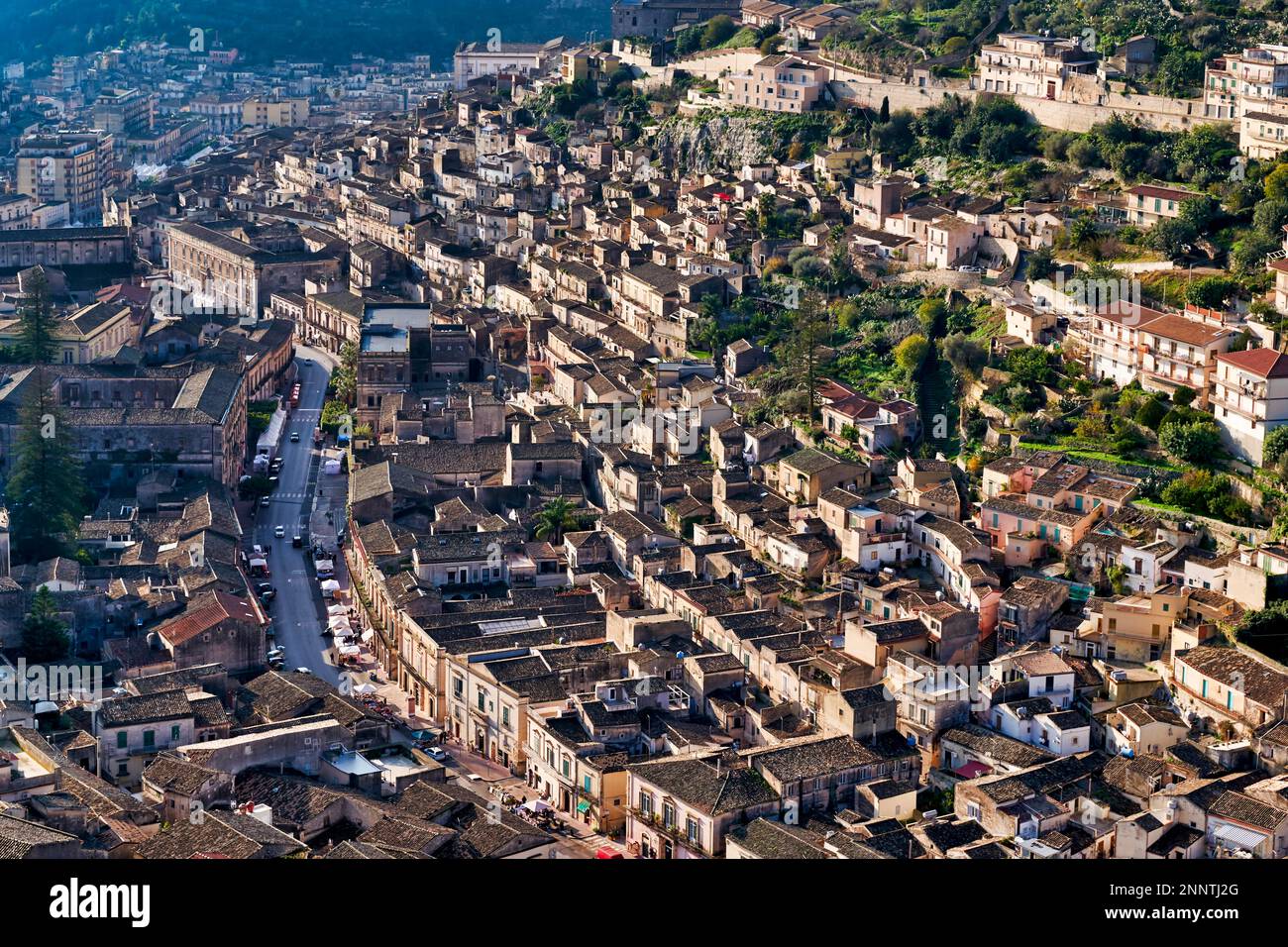 Aerial view of Modica Sicily Italy Stock Photo - Alamy