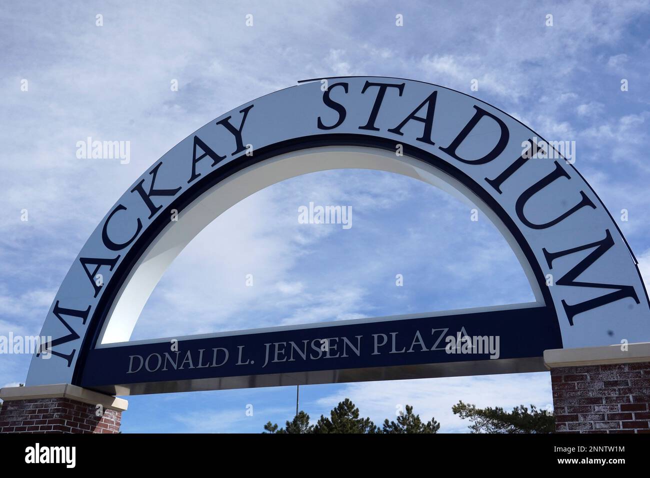 A general view of Donald L. Jensen Plaza at Mackay Stadium on the ...