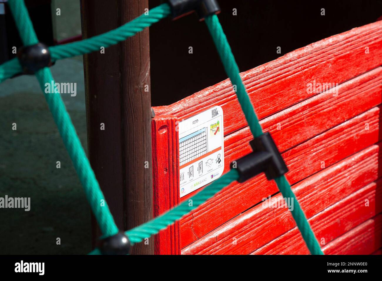 Pictogram or visual plaque installed in a park for children with Autism ...