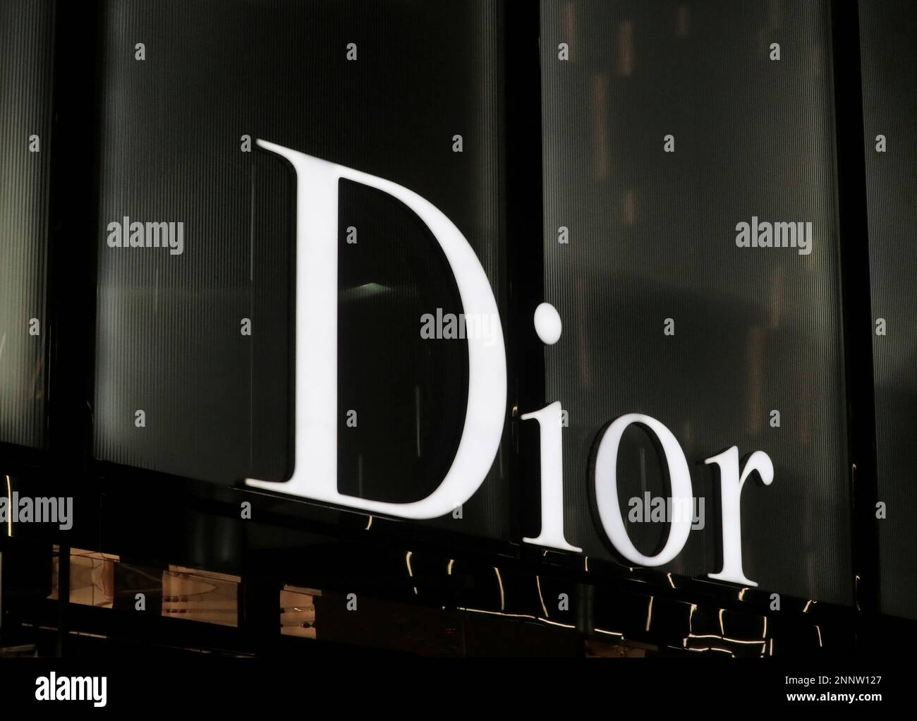 The logo of Christian Dior SE (Dior) is seen at Ginza district in Chuo ...