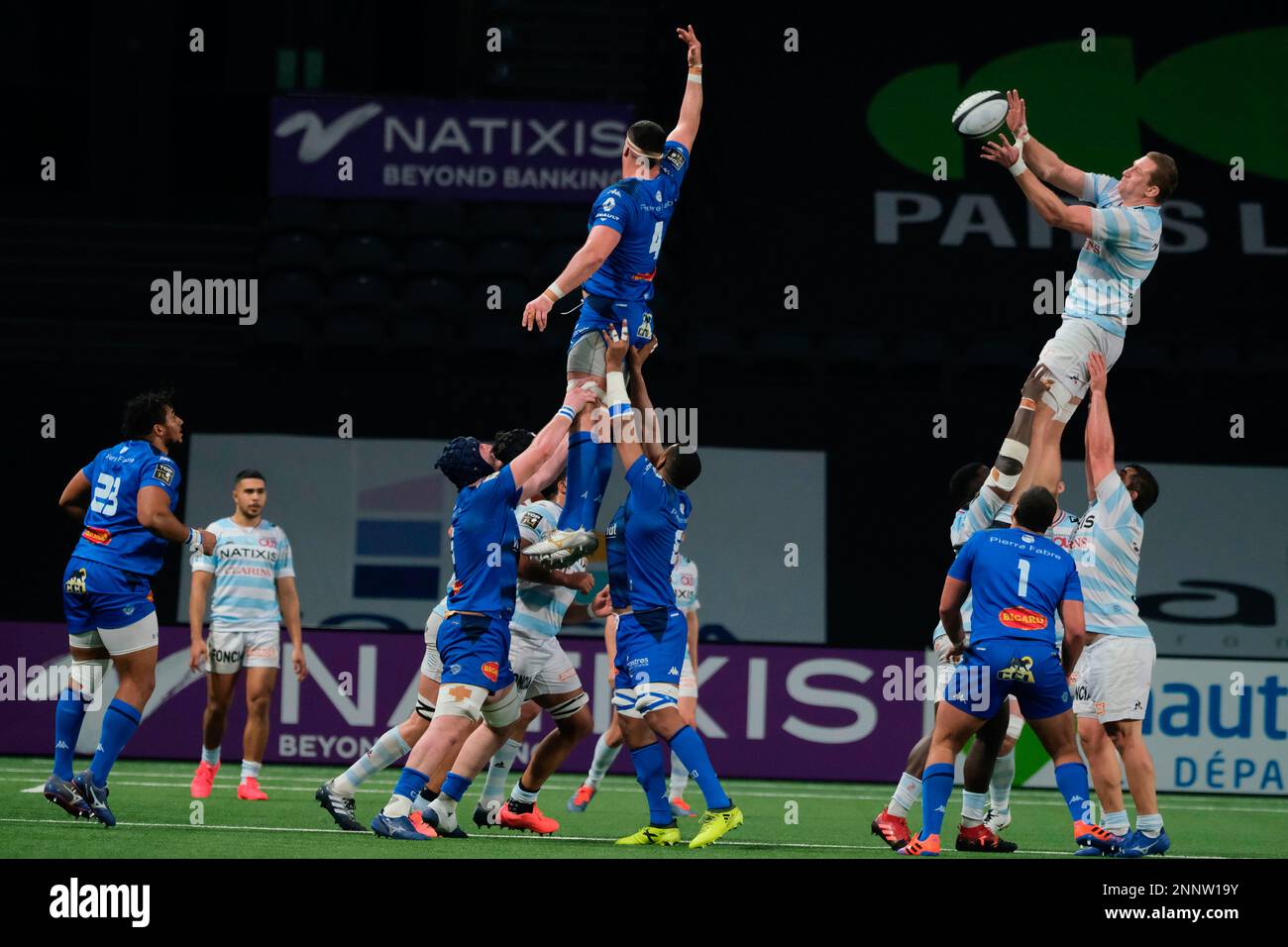 February 19, 2021, Nanterre, France: Racing 92 Lock DOMINIC BIRD in ...