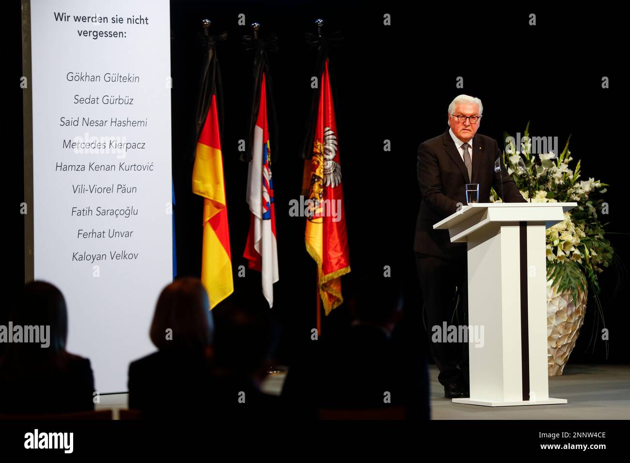 German President Frank-Walter Steinmeier delivers a speech during the ...