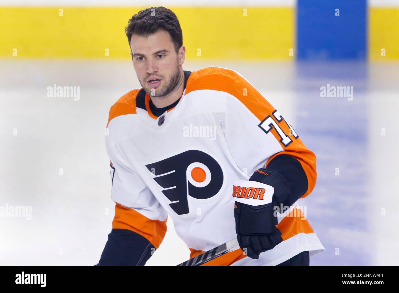 NHL profile photo on Philadelphia Flyers playerTony DeAngelo at a game ...