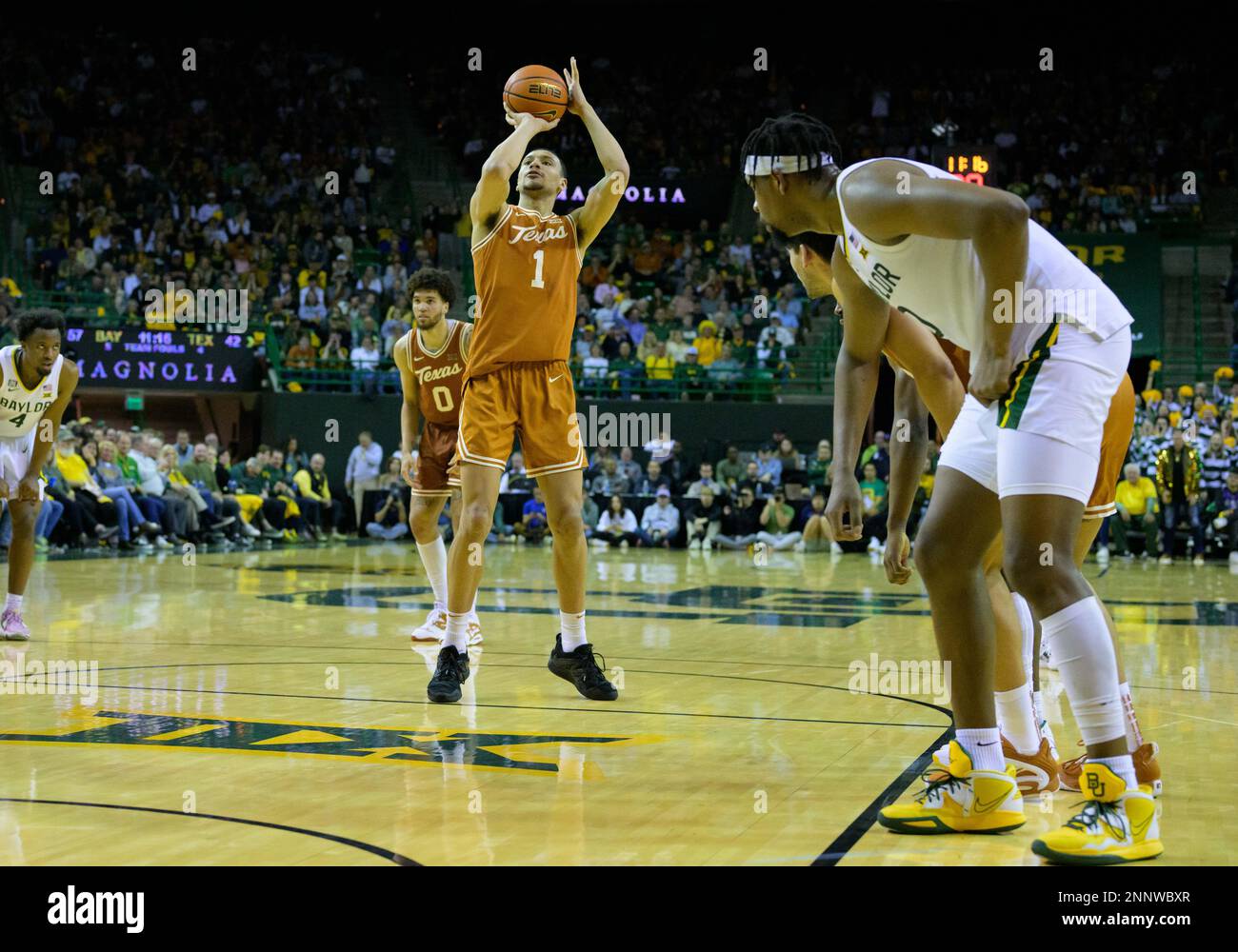 Ferrell Center Waco, Texas, USA. 25th Feb, 2023. Texas Longhorns ...
