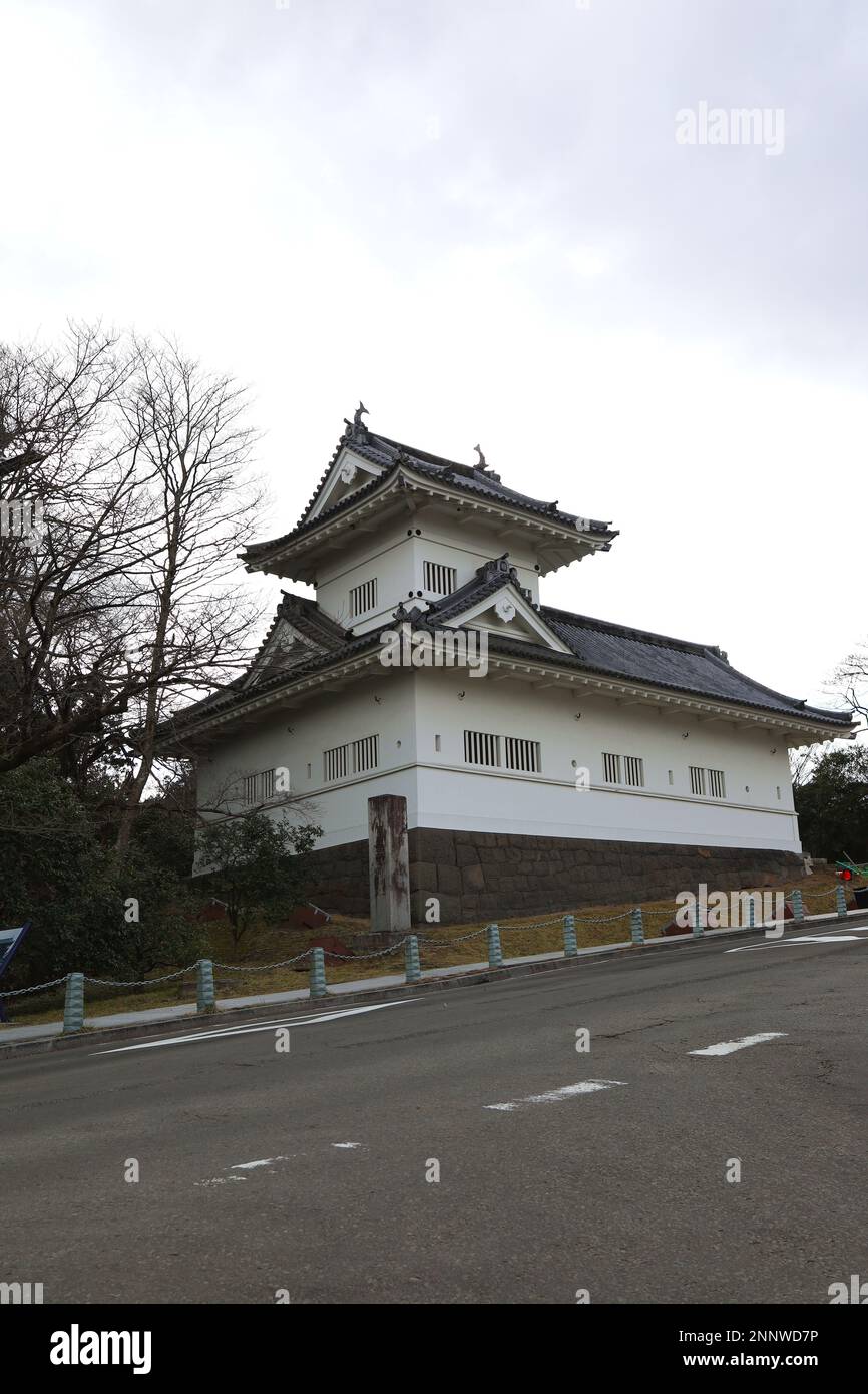 Sendai, Miyagi, Japan, February 2023.The foreground of Sendai Castle's ...