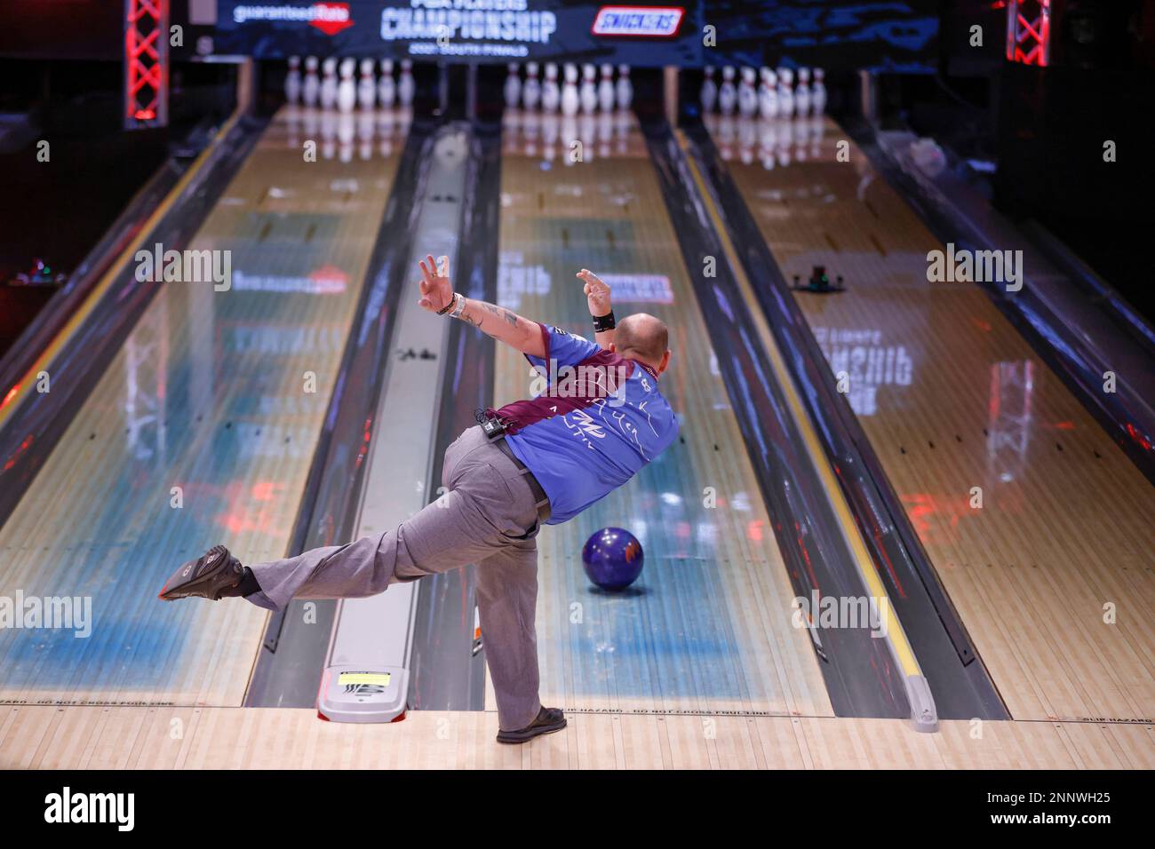 Dick Allen bowls in the South Regional Finals at Bowlero Lanes on Jan ...