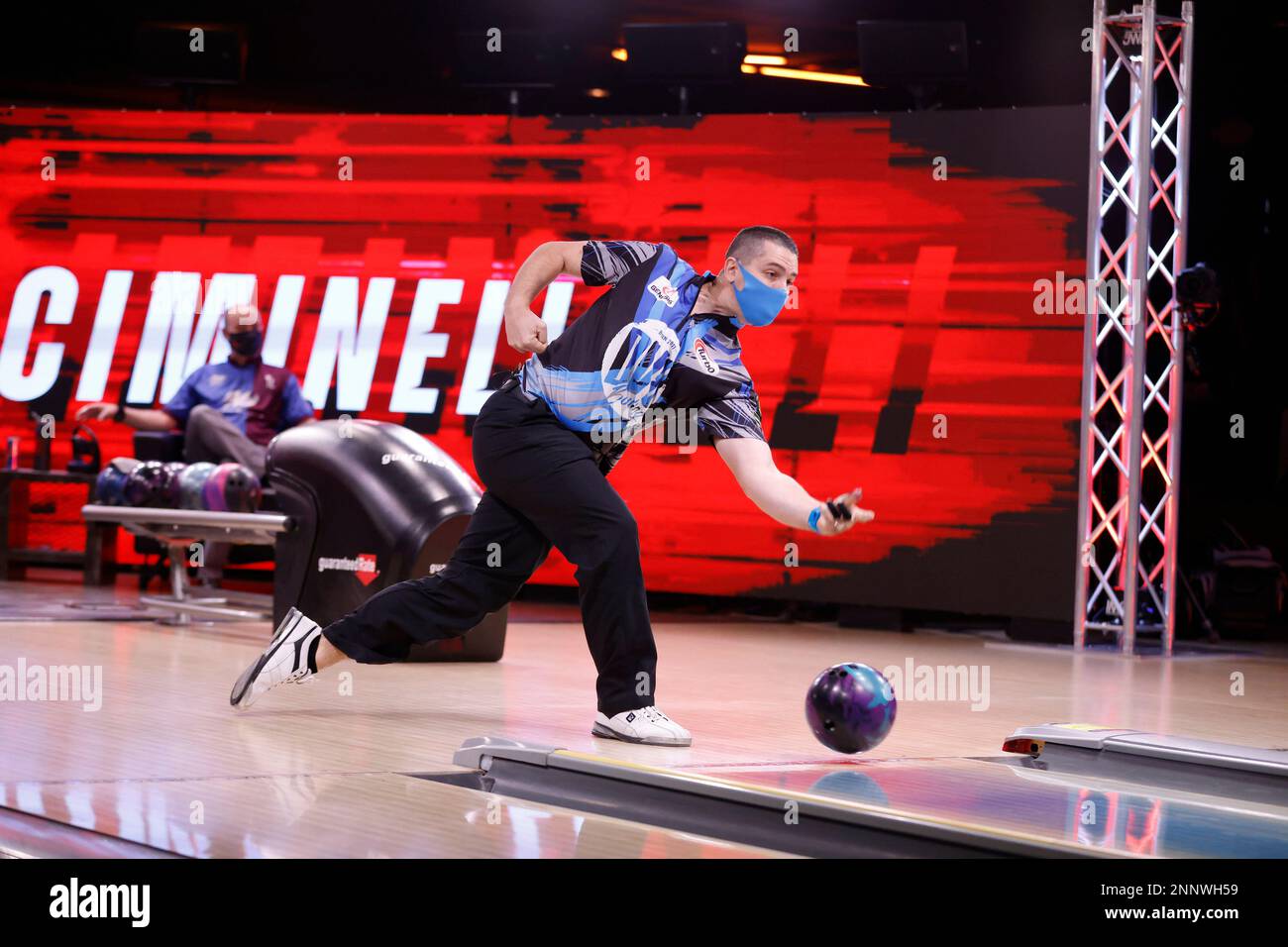 Ryan Ciminelli bowls in the South Regional Finals at Bowlero Lanes on ...