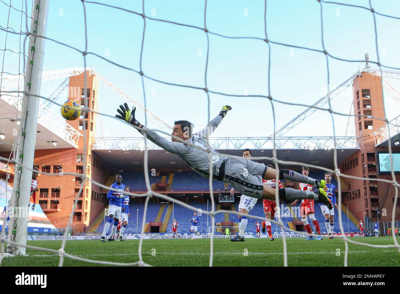 February 14, 2021, Genoa, United Kingdom: Emil Audero of UC Sampdoria ...