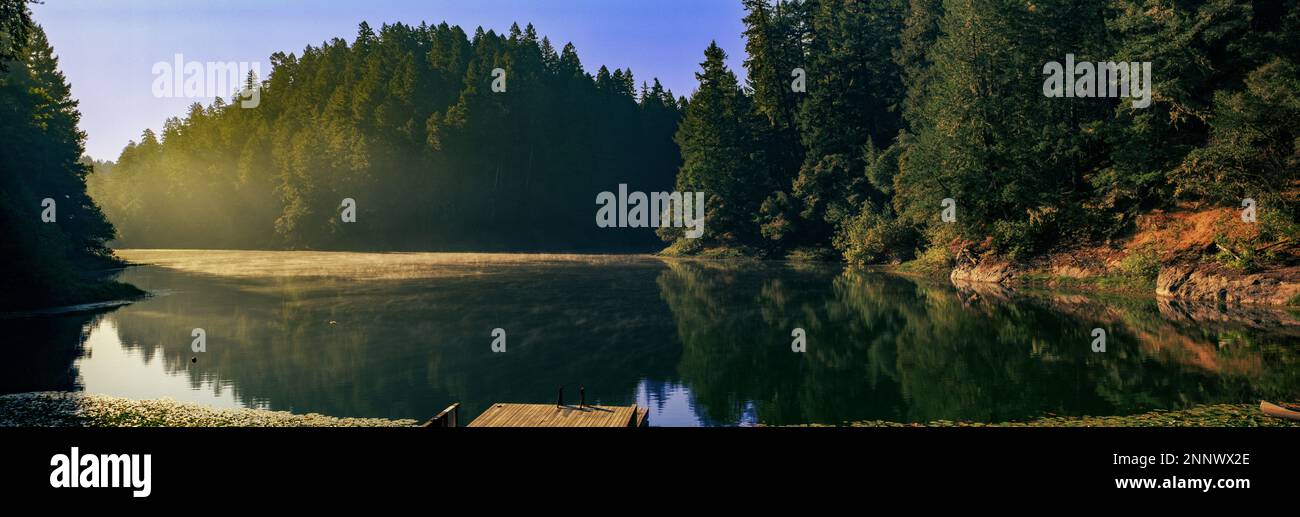 Landscape with Leonard Lake at sunrise, Ontario, Canada Stock Photo - Alamy