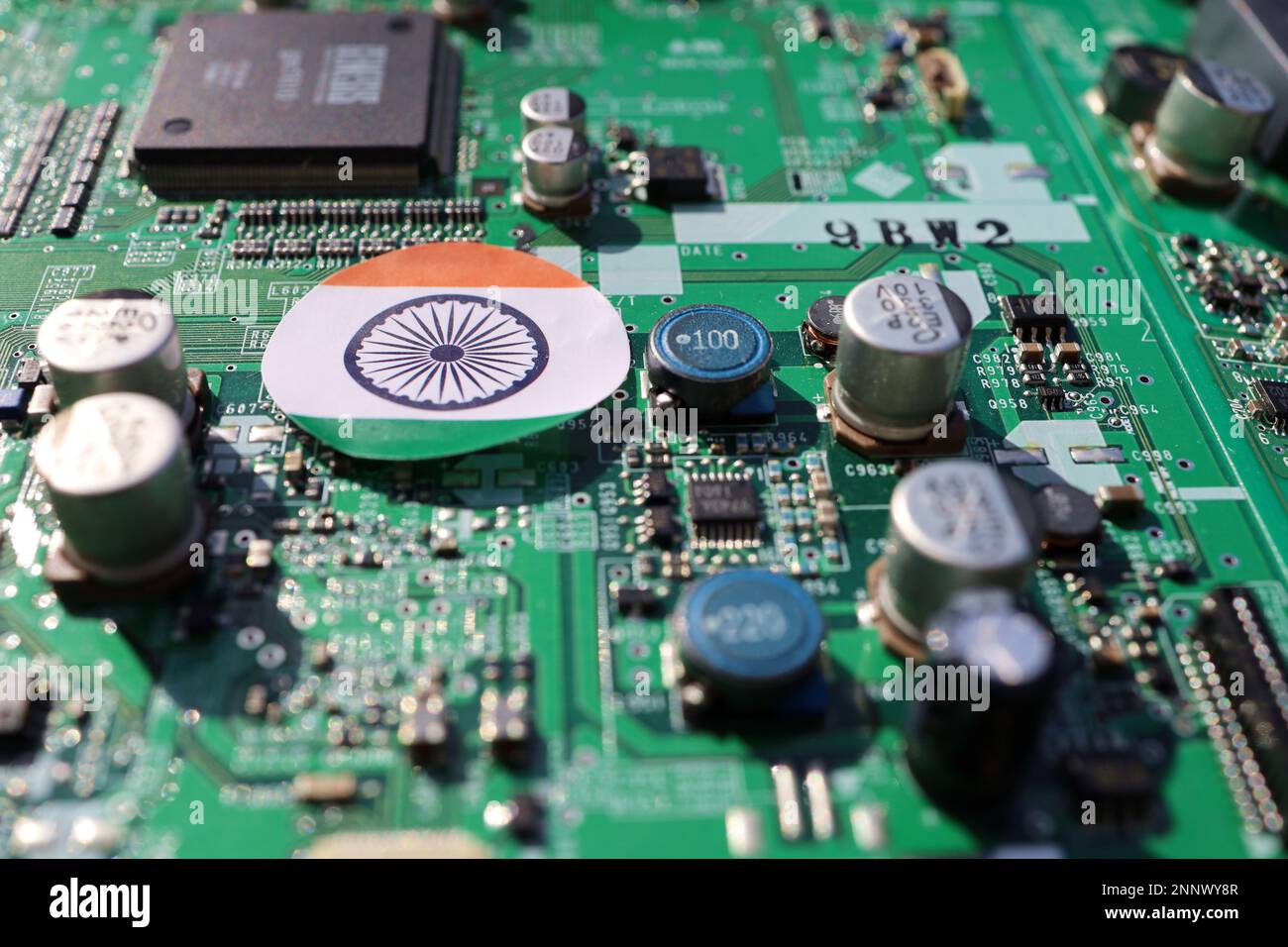 Semiconductor printed circuit board. Concept: India's semiconductor ...