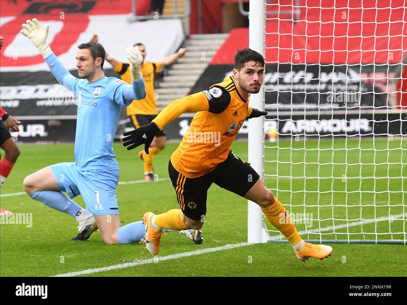 Wolverhampton Wanderers' Pedro Neto celebrates scoring their second ...