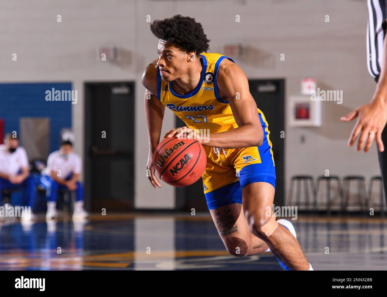 BAKERSFIELD, CA - FEBRUARY 13: Cal State Bakersfield Roadrunners guard ...