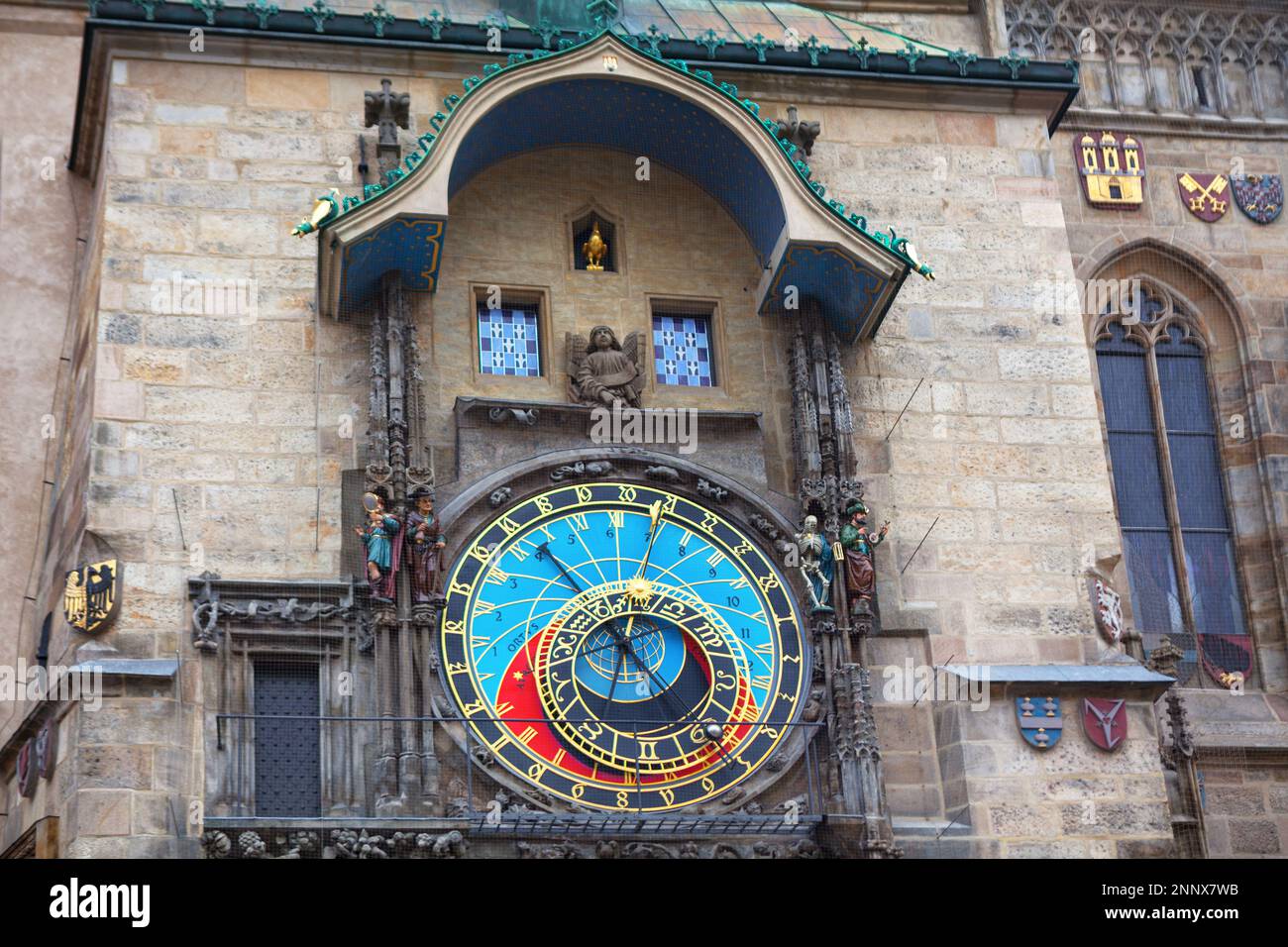 Prague Astronomical Clock . Old Town tower clock in Prague Czech ...
