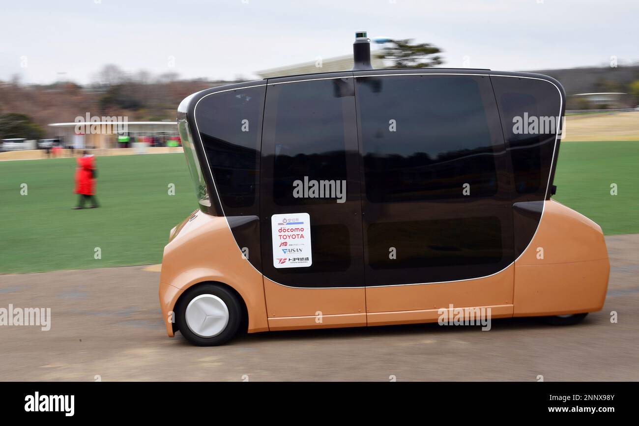 Toyota Boshoku Corp. demonstrates Moox, a self-driving vehicle for a ...