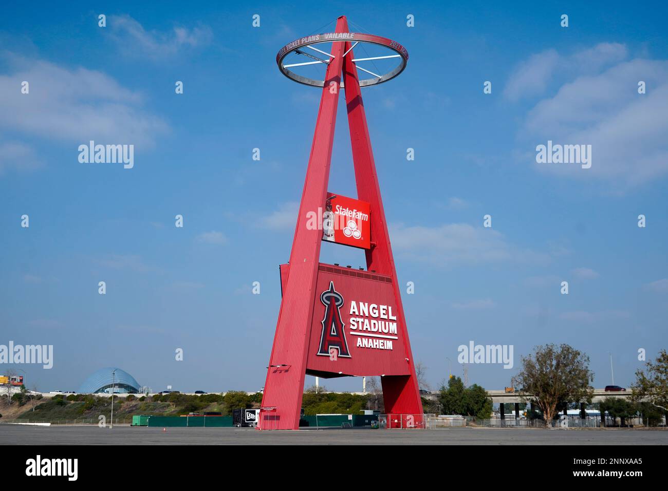 The Big A marquee sign at Angel Stadium of Anahiem, Wednesday, Feb. 10 ...