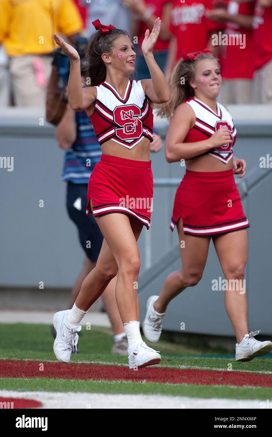North Carolina State Wolfpack Cheerleaders during an NCAA football game ...