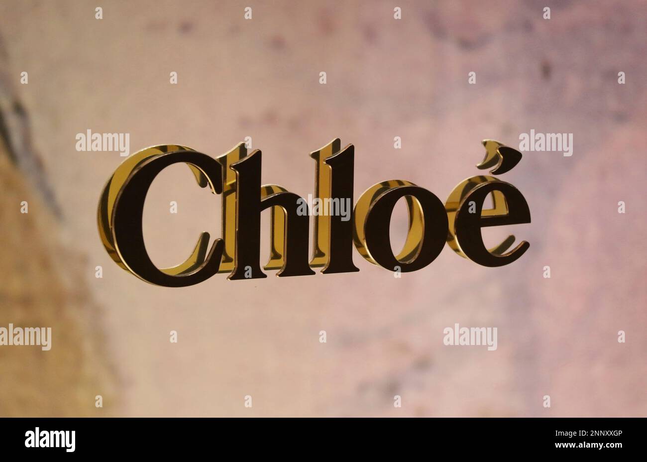The logo of Chloé is seen at Ginza district in Chuo Ward, Tokyo on ...
