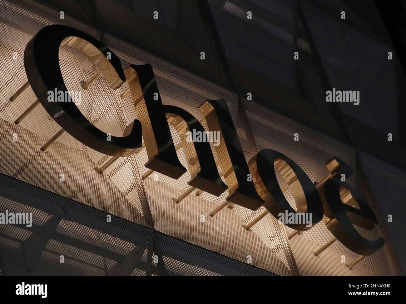 The logo of Chloé is seen at Ginza district in Chuo Ward, Tokyo on ...