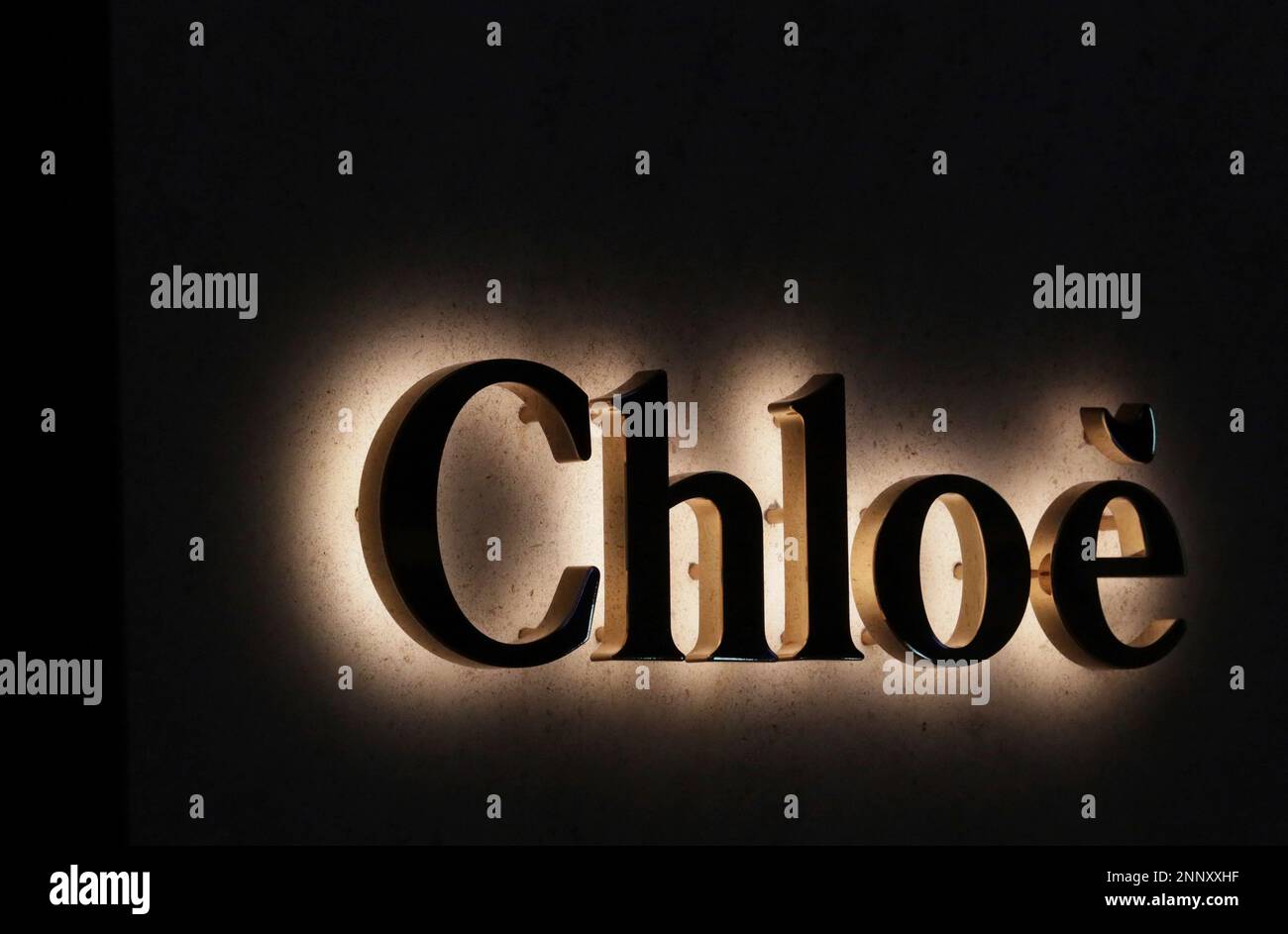 The logo of Chloé is seen at Ginza district in Chuo Ward, Tokyo on ...