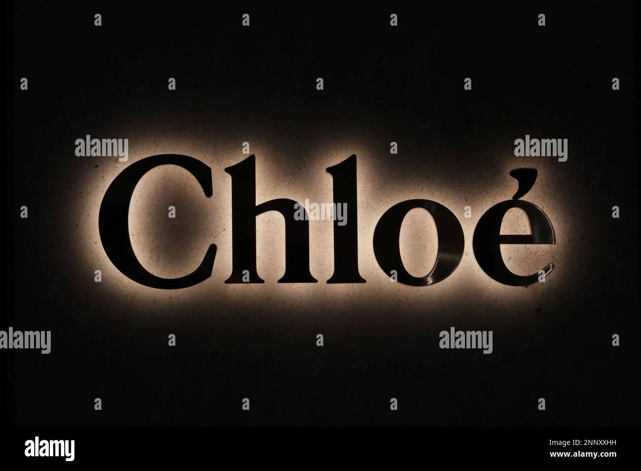 The logo of Chloé is seen at Ginza district in Chuo Ward, Tokyo on ...