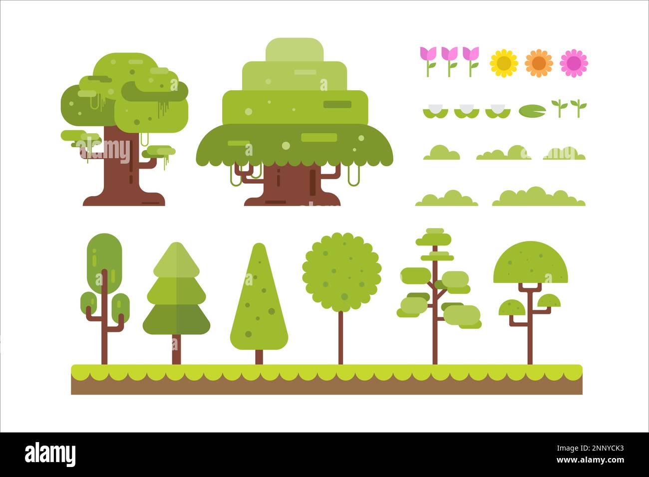 Tree trees garden flower Cut Out Stock Images & Pictures - Alamy