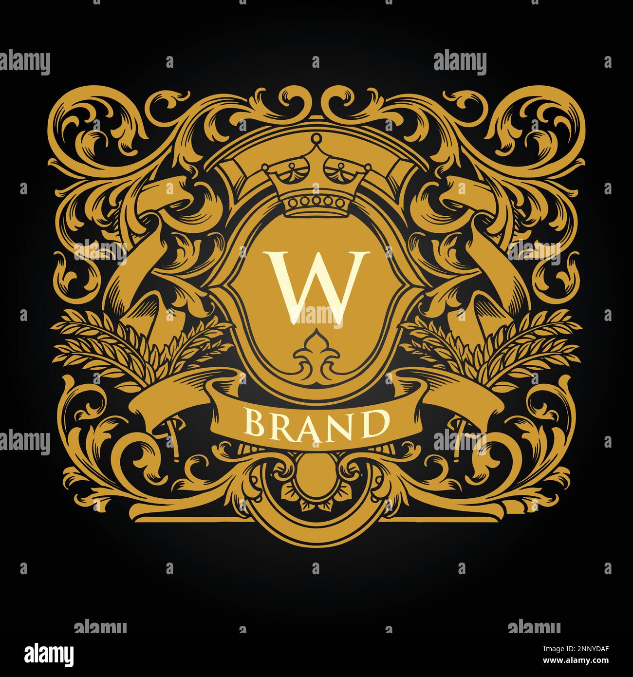 Gold carving royal Stock Vector Images - Alamy