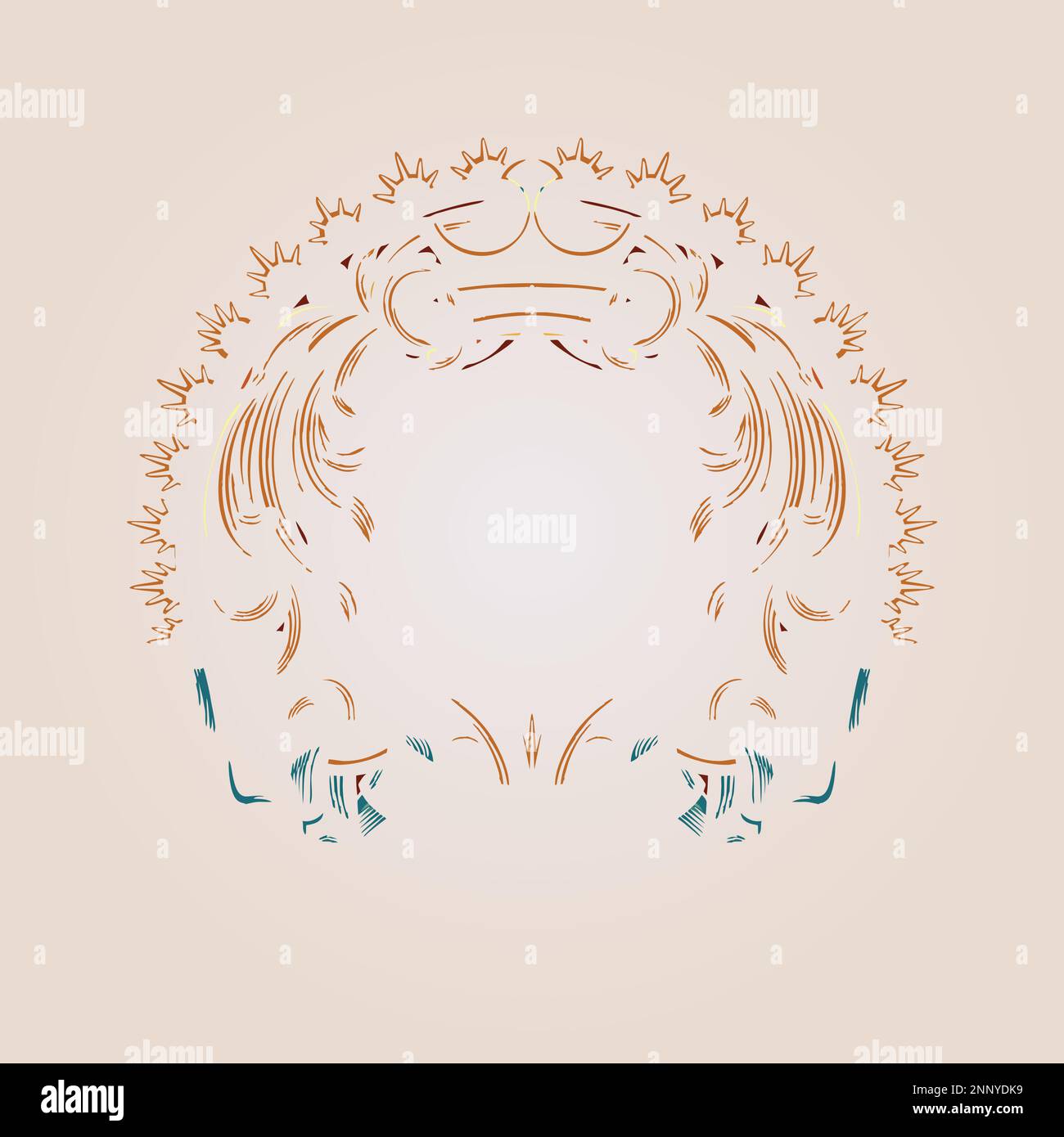 Elegant gold frame label vintage swirl ornament logo template ...