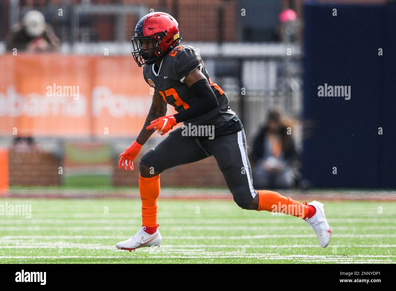 San Diego State safety Darren Hall during the NCAA Senior Bowl college ...