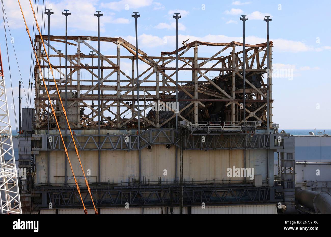 A photo shows a reactor 1 building of Fukushima No. 1 Nuclear Power ...