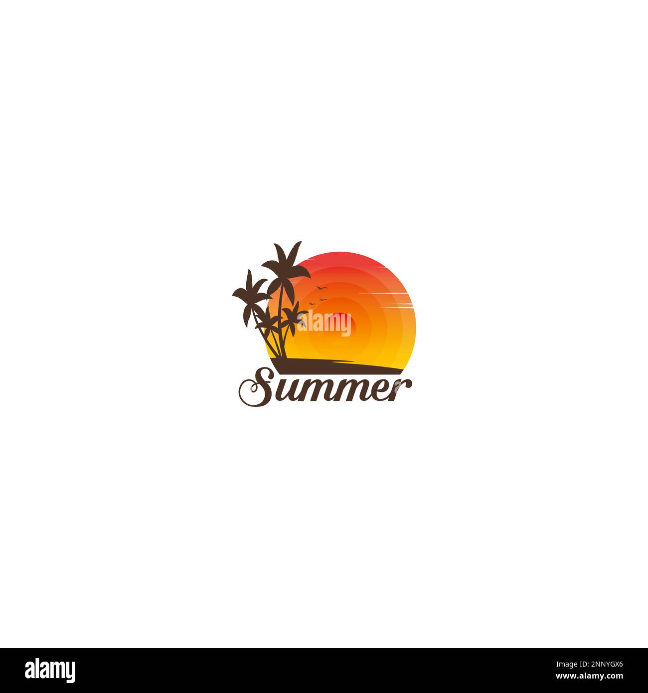 Summer beach logo hi-res stock photography and images - Alamy