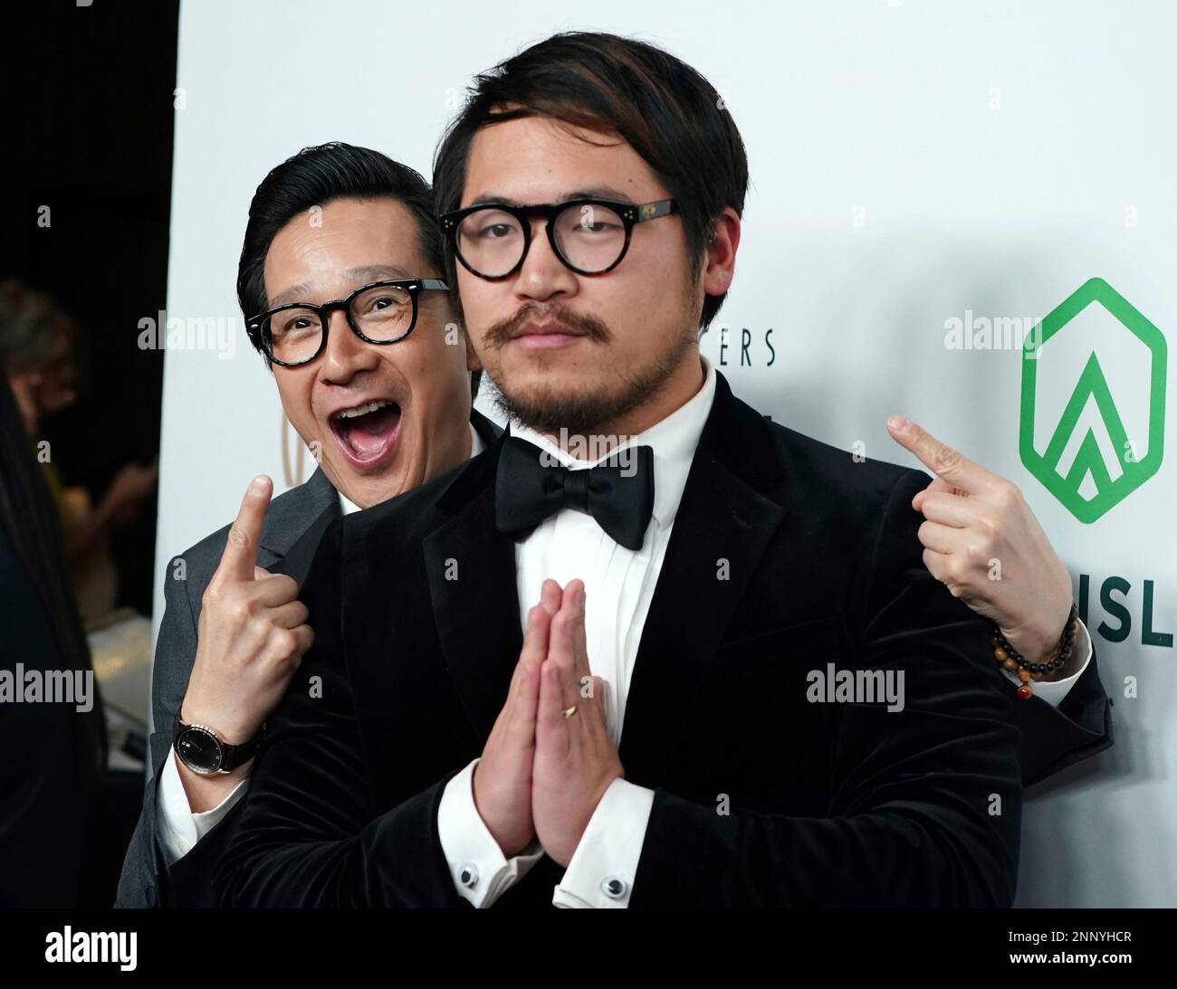 Ke Huy Quan, left, and Daniel Kwan arrive at the 34th Annual Producers ...