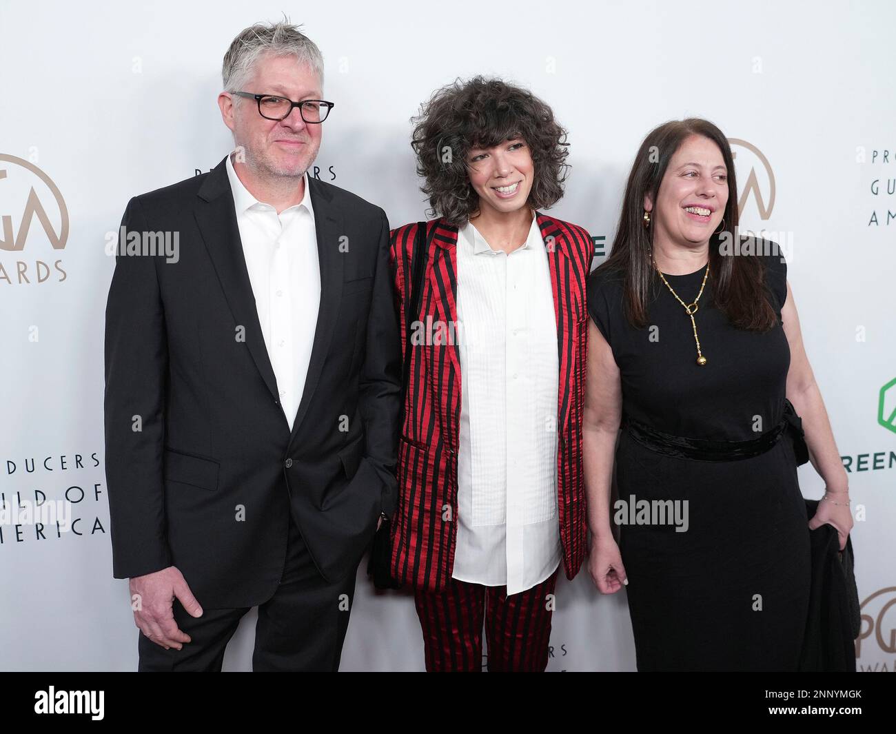 Los Angeles, USA. 25th Feb, 2023. Paul Mezey, Elisabeth Holm, and Caroline Kaplan arrive at the ...