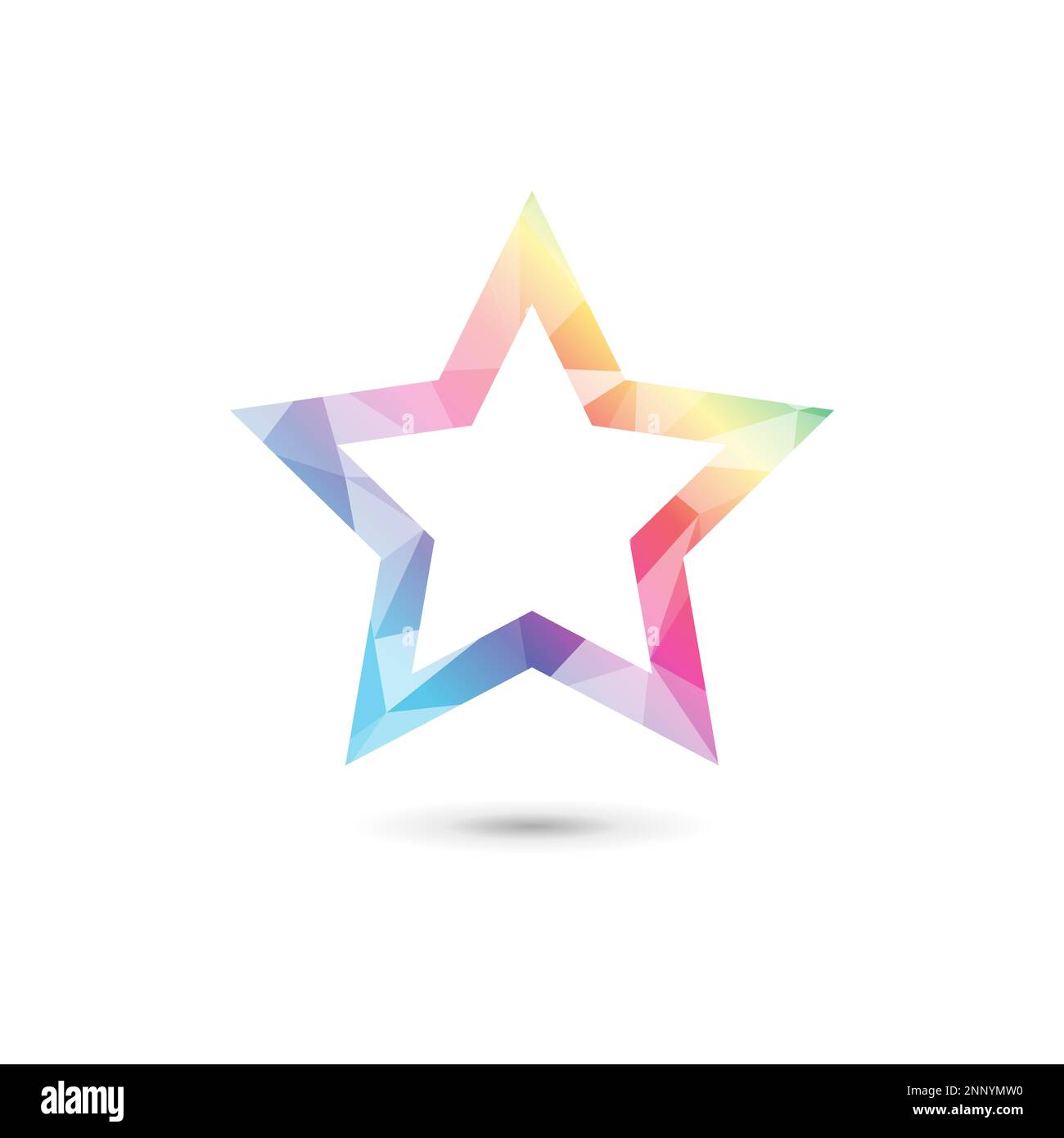 Low poly star abstract gradient isolated white background Stock Vector ...