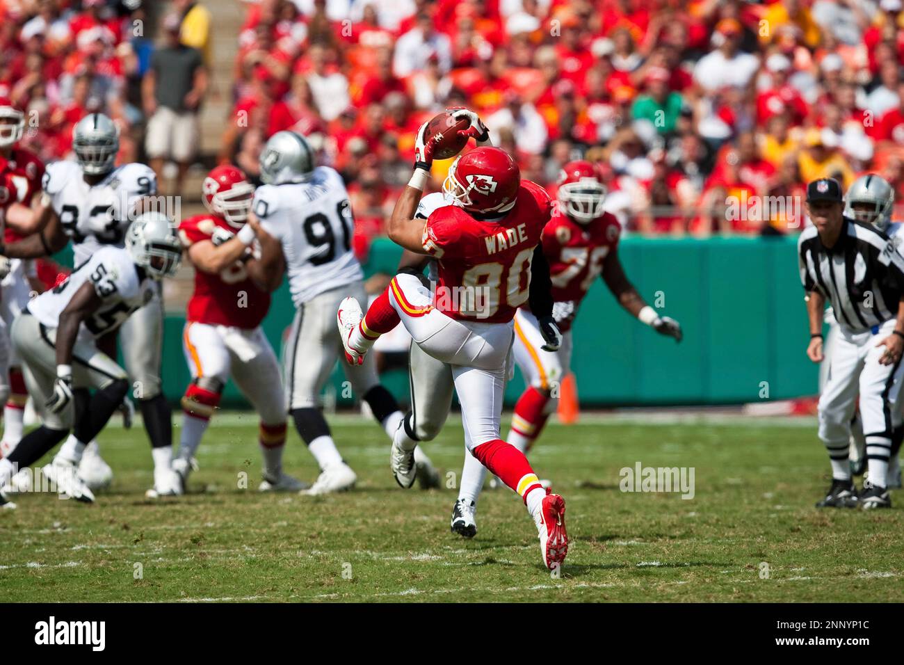 20 September 2009: Kansas City Chiefs wide receiver Bobby Wade makes a ...